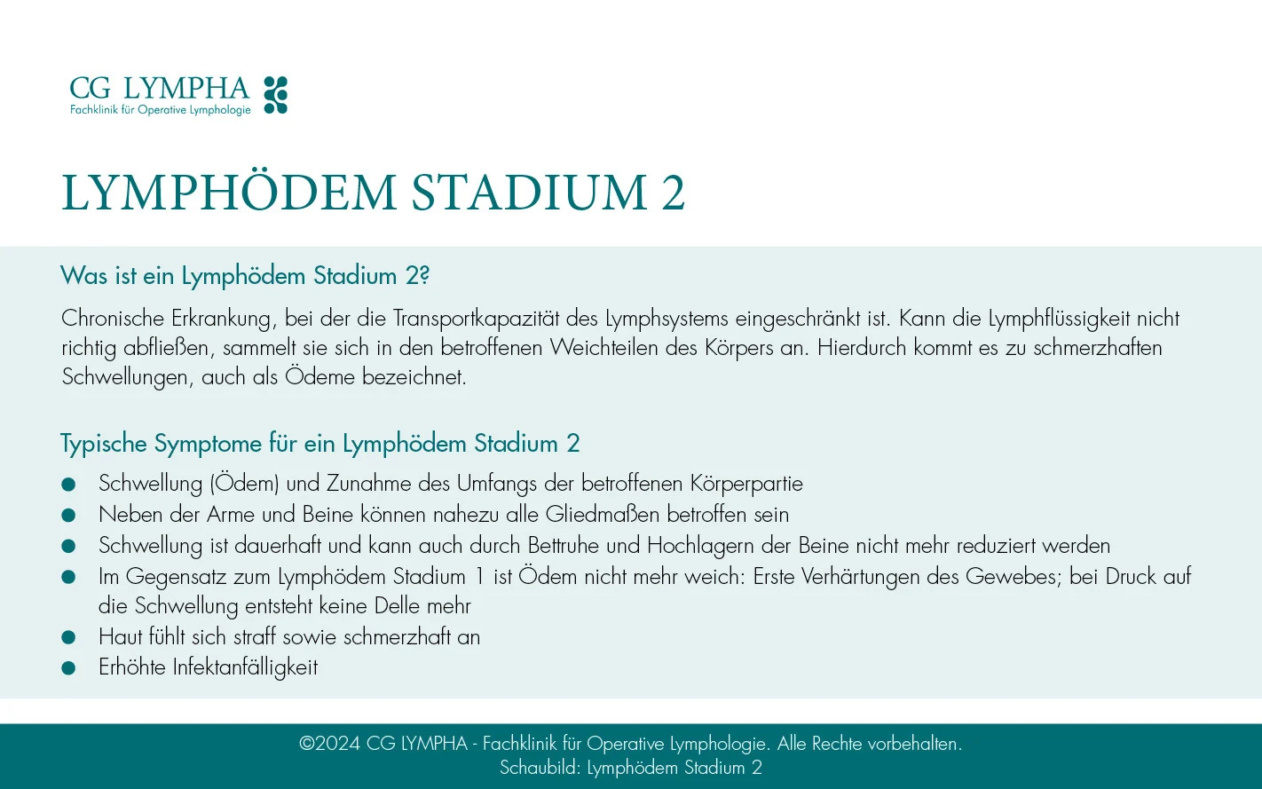 Lymphödem Stadium 2 | CG Lympha
